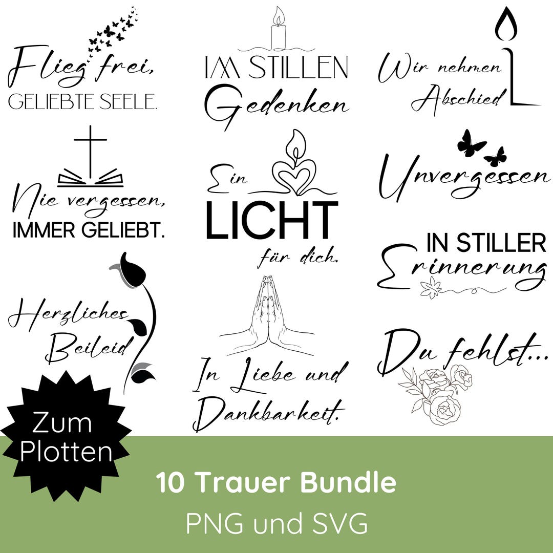 Plotter File Mourning Bundle SVG PNG · Farewell SVG for Mourning ...