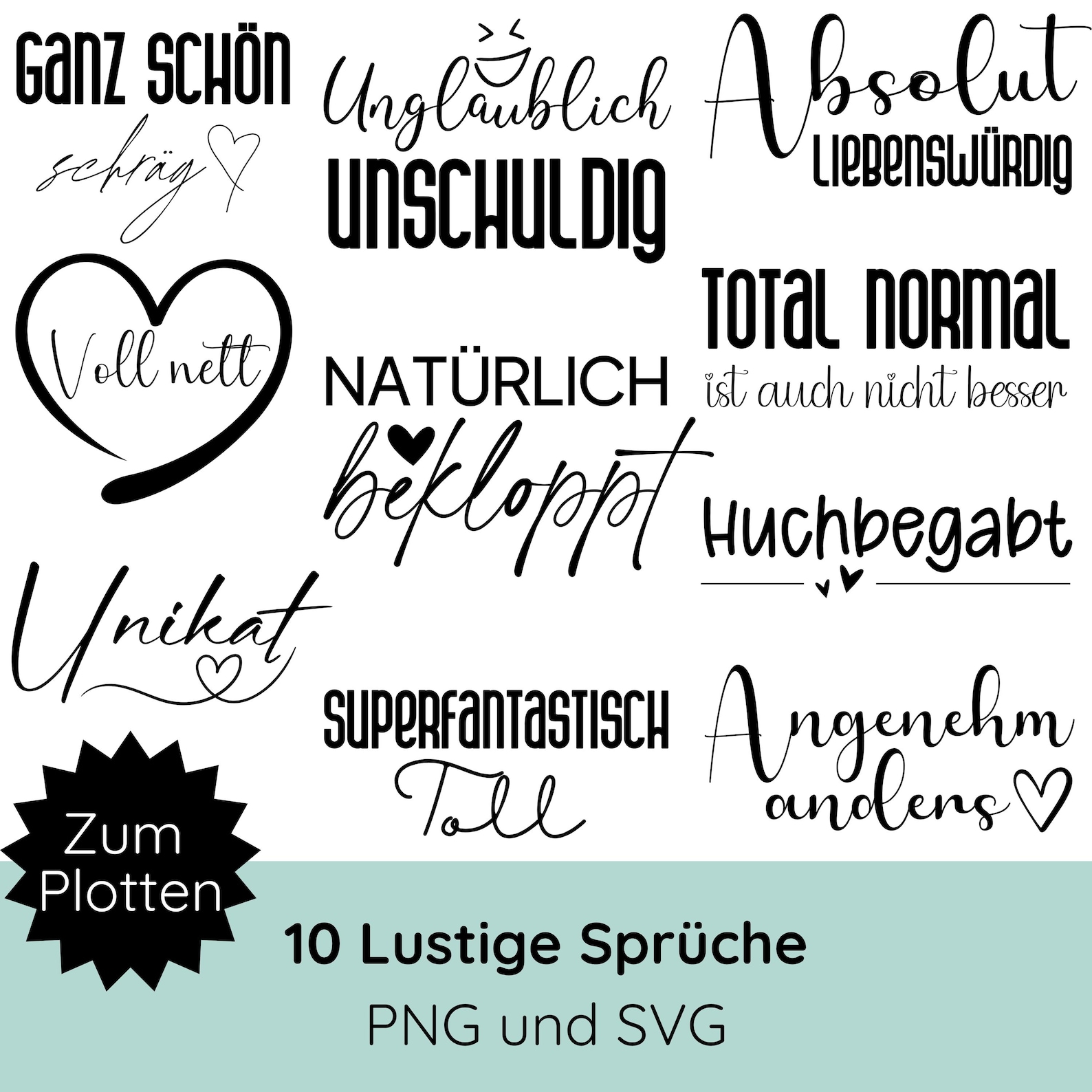 Plotterdatei lustige Sprüche SVG PNG · Plotterdatei T-Shirts, Taschen ...