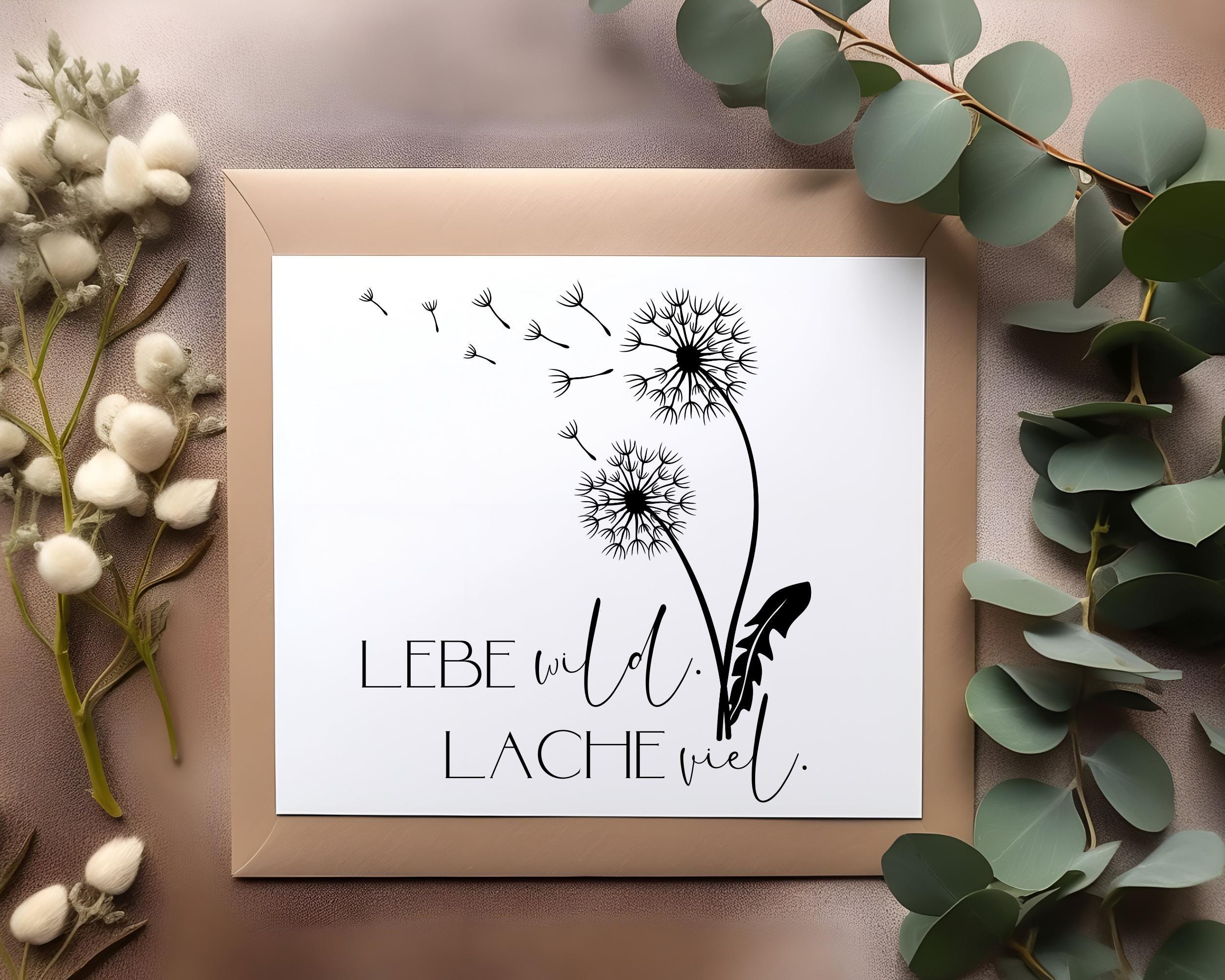 Plotter File Dandelion With Saying SVG PNG · Inspirational Sayings SVG ...