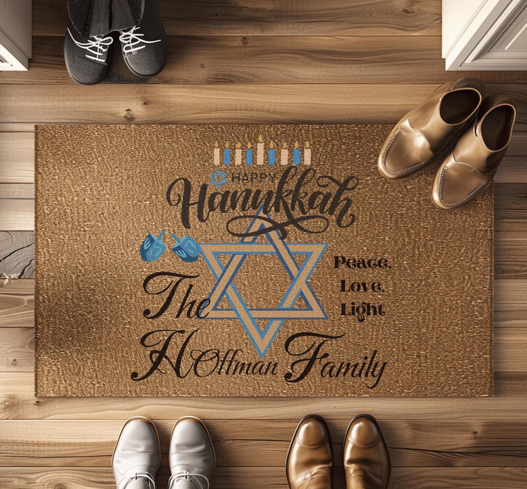 Personalized Doormat Happy Hanukkah .perfect Addition to Your Front ...