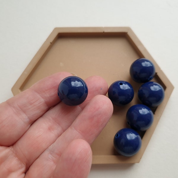 Navy Dark Blue Lucite Beads - Etsy