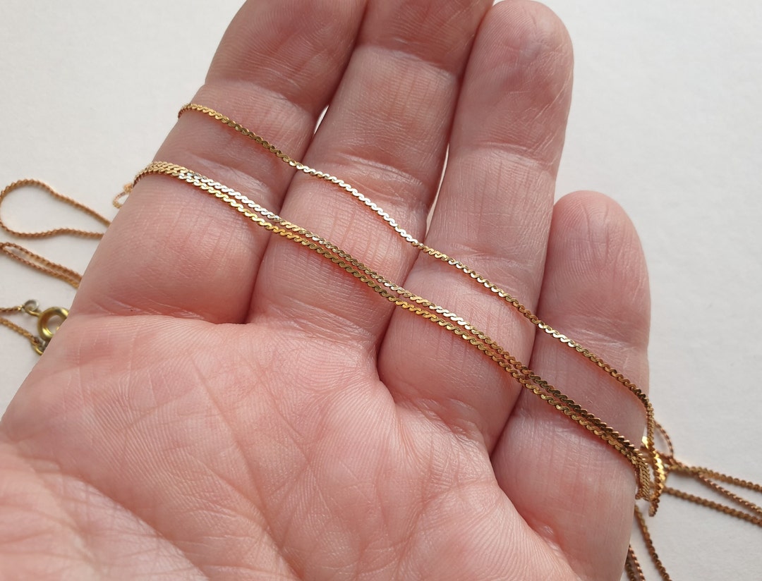 Vintage Brass Serpentine Chain Necklaces Vintage 70s Necklaces - Etsy
