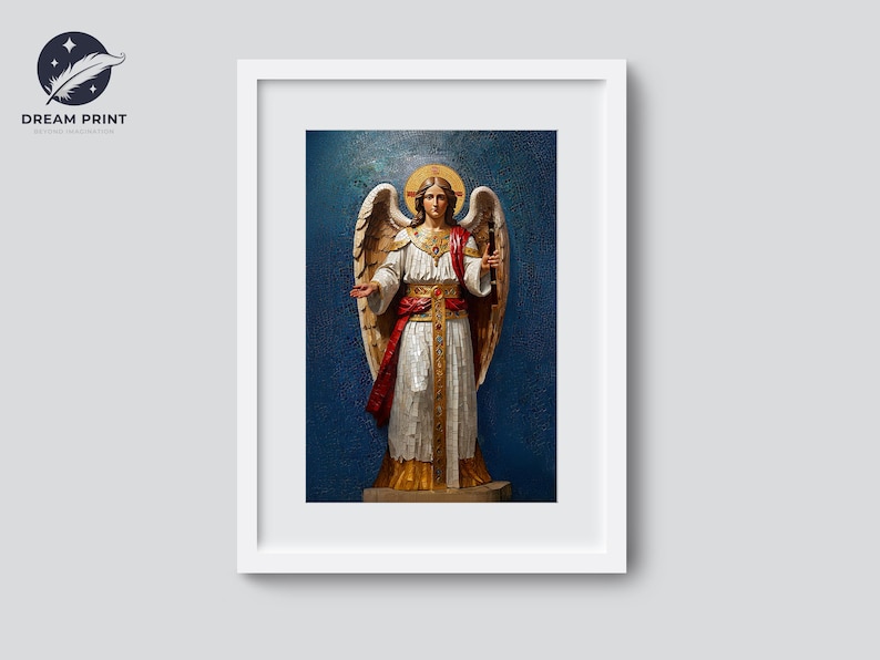 Saint Uriel the Archangel | Digital Download | Mosaic Art | Archangel ...
