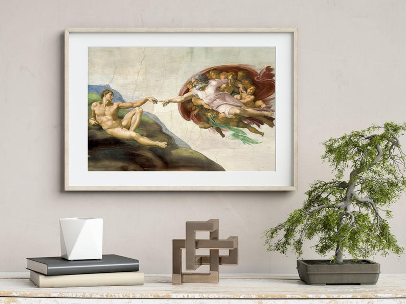 Creation of Adam | Digital Download | Sistine Chapel Artwork ...