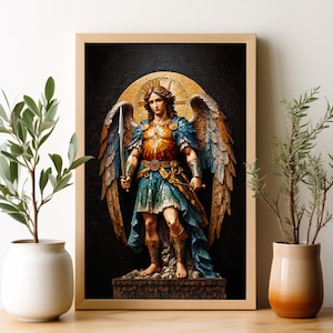 Saint Michael the Archangel | Digital Download | Mosaic Art | St ...