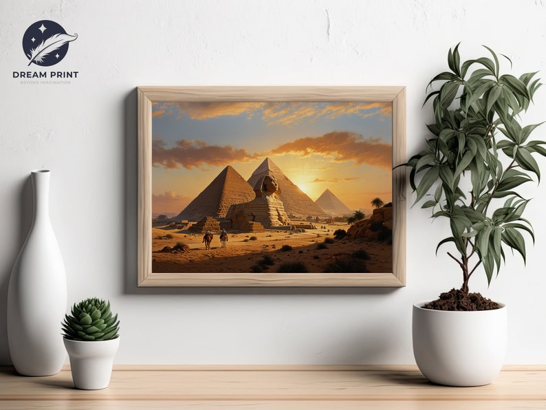 Pyramids of Giza | Digital Download | Ancient Egypt Artwork | Great ...