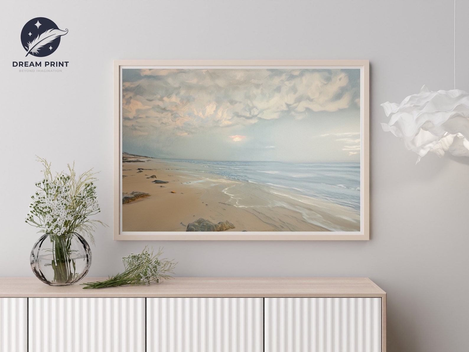 Pacific Ocean | Digital Download | Shoreline Art | Sea Artwork | Ocean ...