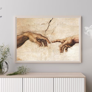 The Creation of Adam | Digital Download | Sistine Chapel Artwork ...