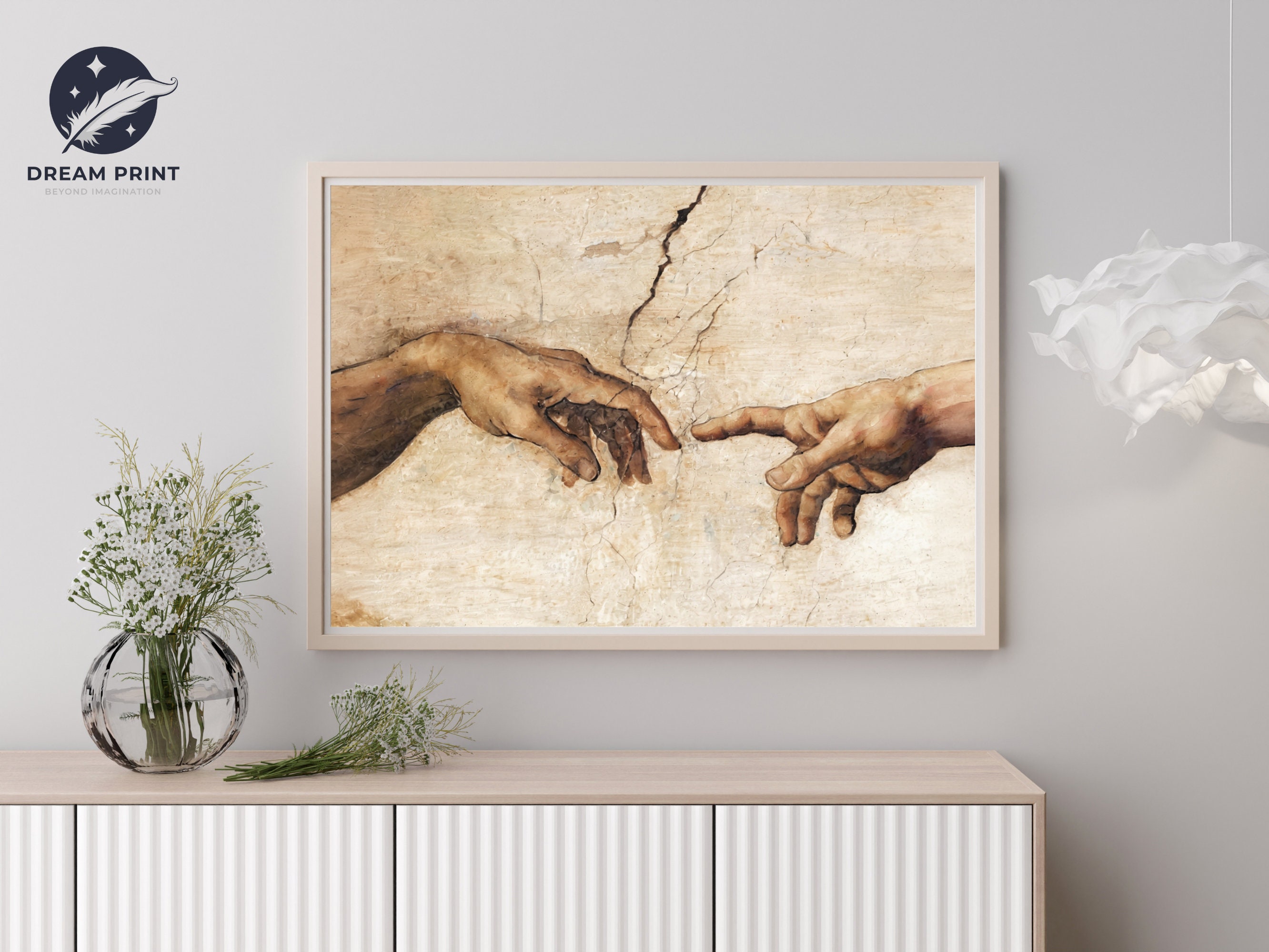 The Creation of Adam | Digital Download | Sistine Chapel Artwork ...