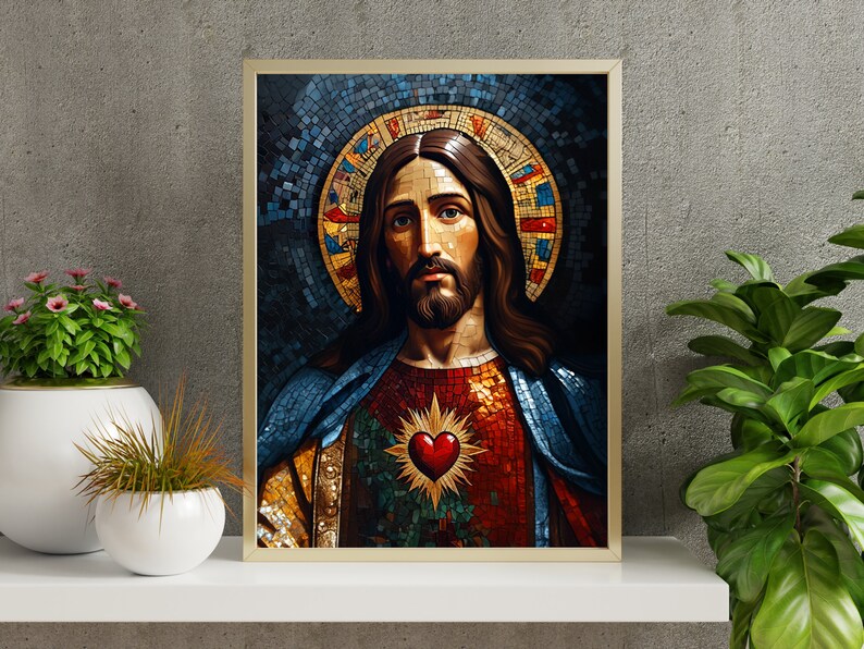 Sacred Heart | Digital Download | Jesus Christ Picture | Sacred Heart ...