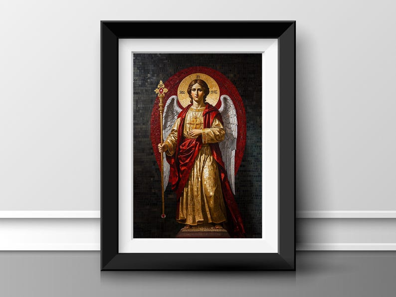 Saint Gabriel the Archangel | Digital Download | Mosaic Art | St ...