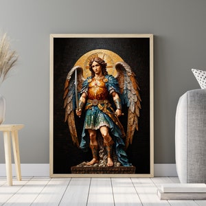 Saint Michael the Archangel | Digital Download | Mosaic Art | St ...