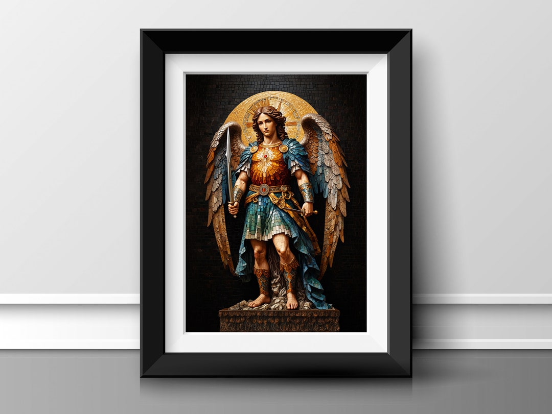 Saint Michael the Archangel | Digital Download | Mosaic Art | St ...