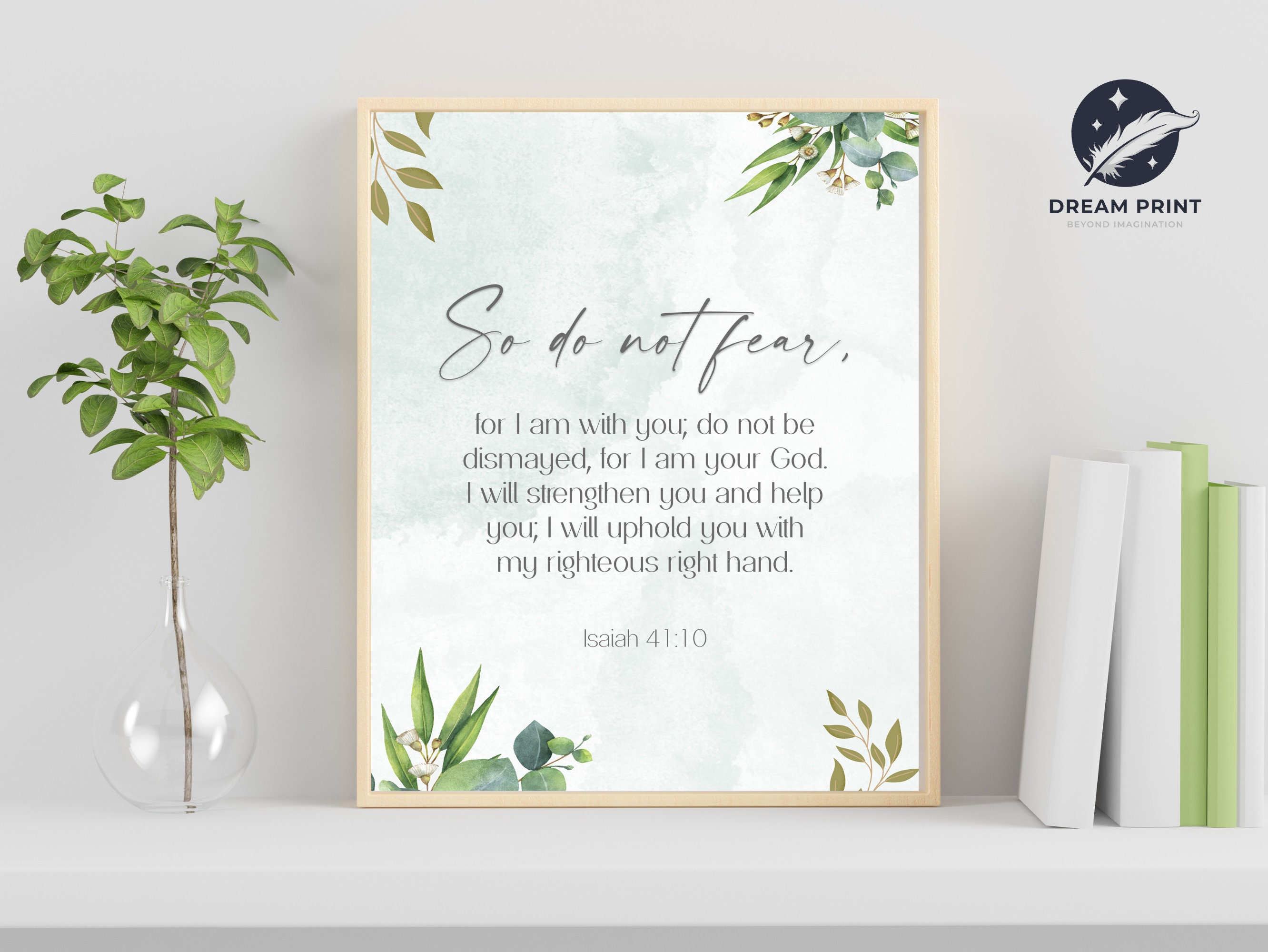Isaiah 41 10 Digital Download Christian Artwork Bible Verse Wall Art ...