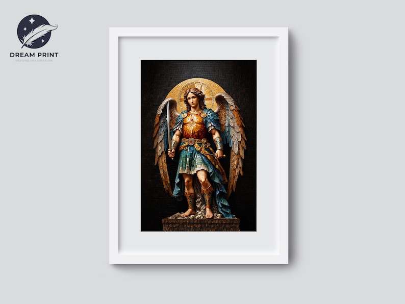 Saint Michael the Archangel | Digital Download | Mosaic Art | St ...
