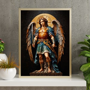 Saint Michael the Archangel | Digital Download | Mosaic Art | St ...