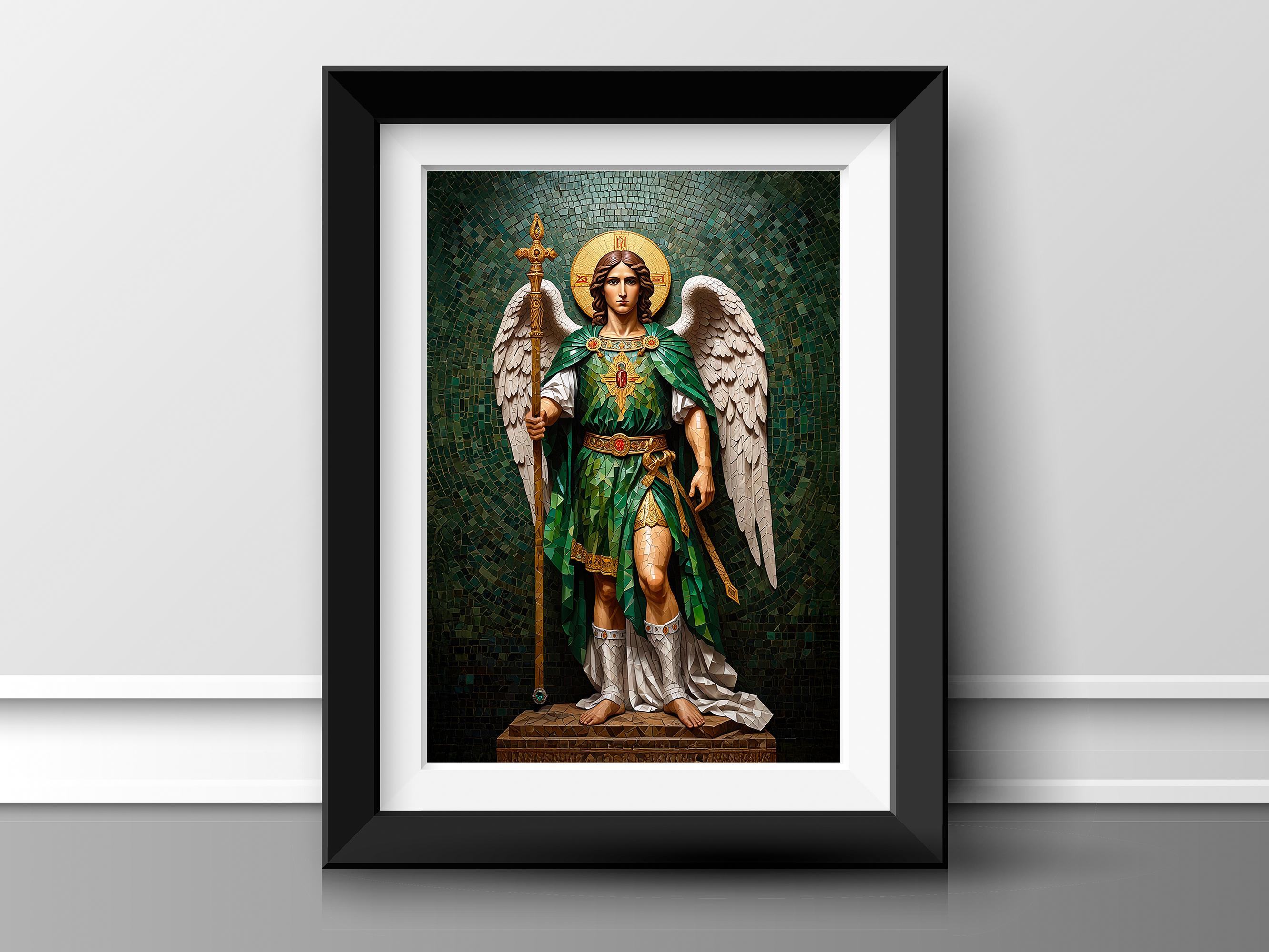 Saint Raphael the Archangel | Digital Download | Mosaic Art | St Raphael | Christian Artwork ...