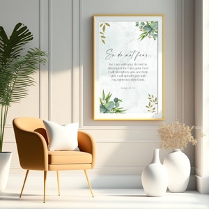 Isaiah 41 10 | Digital Download | Christian Artwork | Bible Verse Wall ...