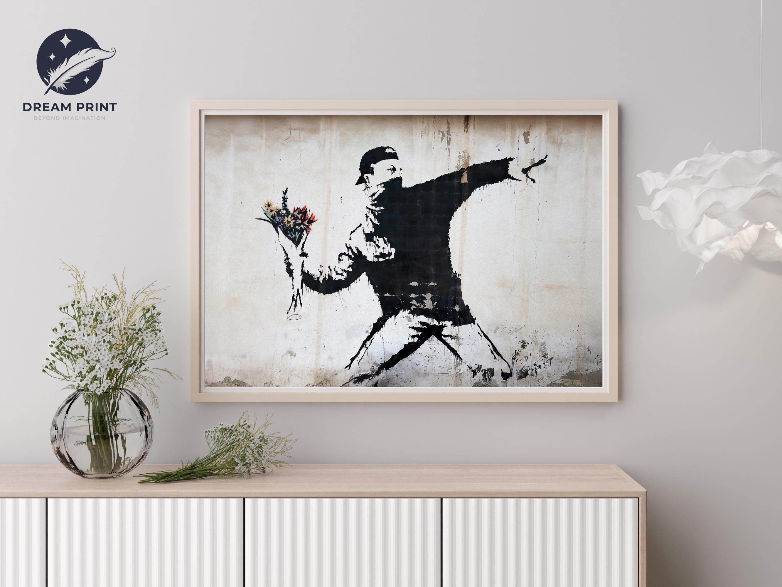 Banksy Flower Thrower | Digital Download | Banksy Art | Freedom ...