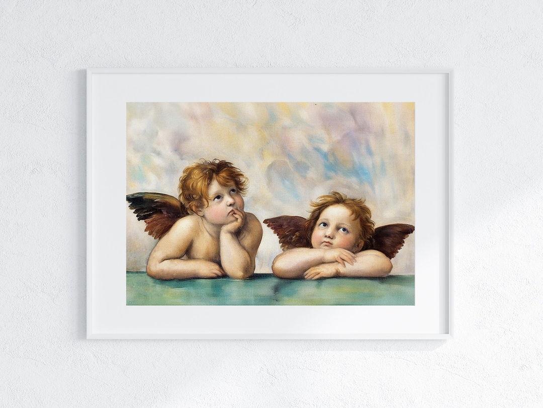 The Two Cherubs | Digital Download | Raffaello Sanzio | Cherub Angels ...