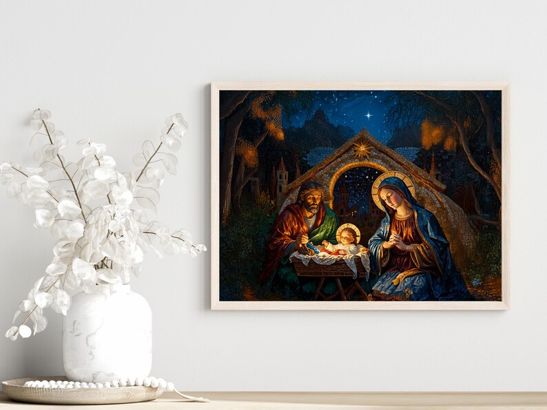 Nativity Scene | Digital Download | Jesus Mary and Joseph | Christmas ...