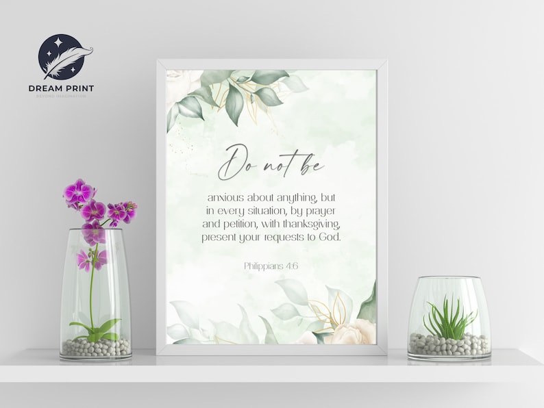 Philippians 4 6 | Digital Download | Christian Artwork | Bible Verse ...