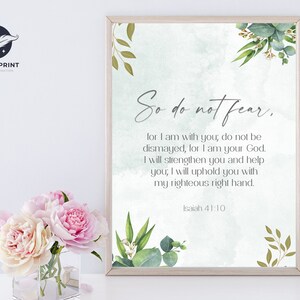 Isaiah 41 10 | Digital Download | Christian Artwork | Bible Verse Wall ...