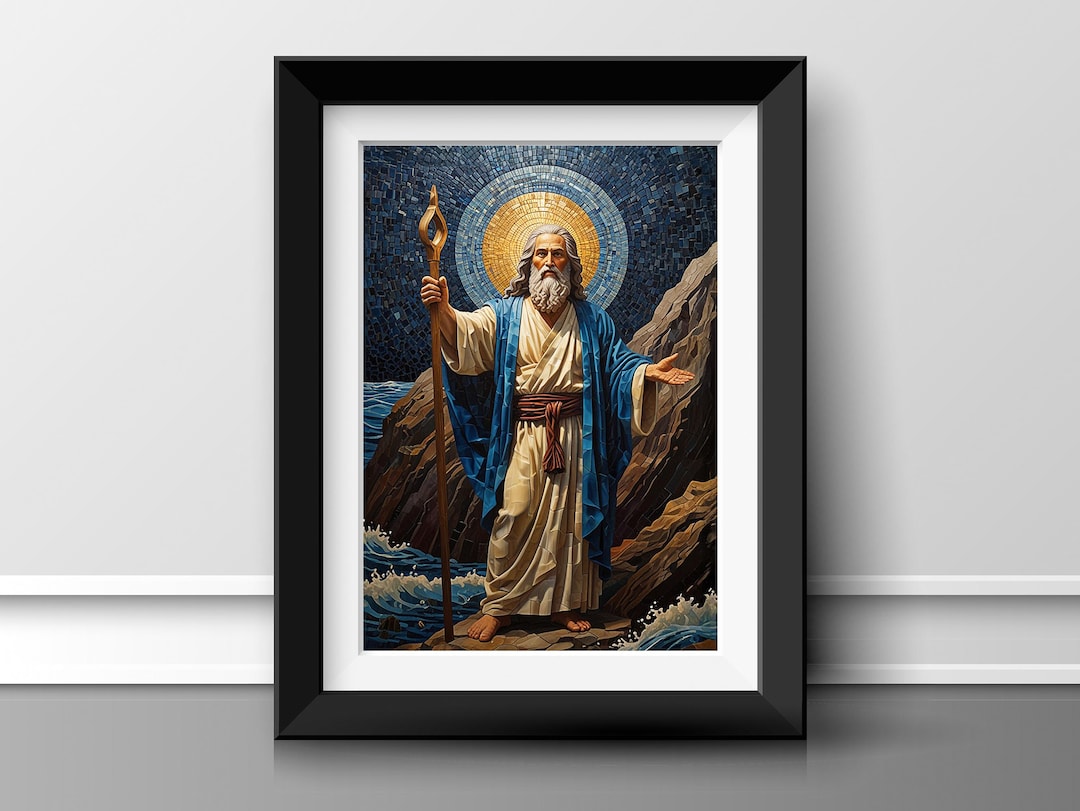Moses Art | Digital Download | Christian Artwork | Moses Picture ...