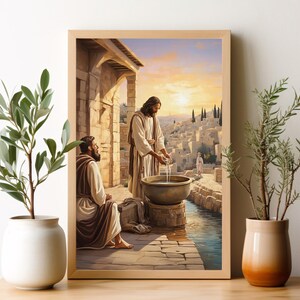 Jesus Washing Feet | Digital Download | John 13:7 | Jesus Washes Feet ...