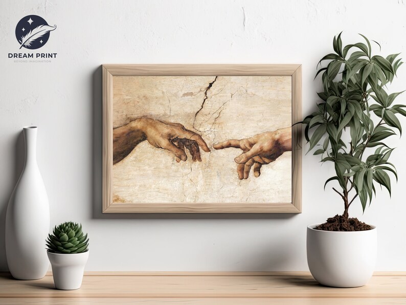 The Creation of Adam | Digital Download | Sistine Chapel Artwork ...
