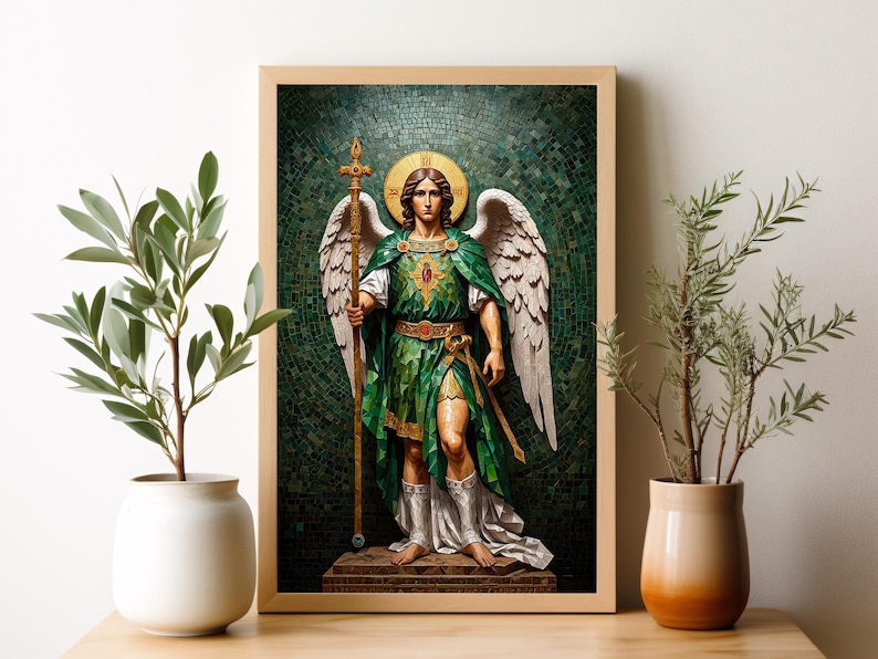 Saint Raphael the Archangel | Digital Download | Mosaic Art | St ...