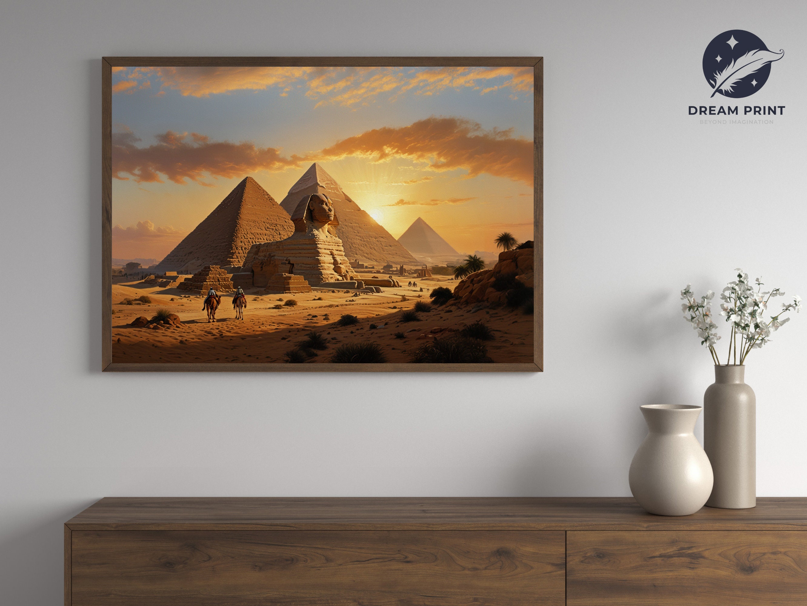 Pyramids of Giza | Digital Download | Ancient Egypt Artwork | Great ...