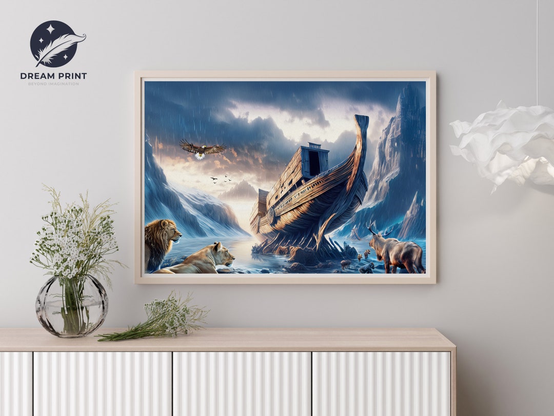 Noah's Ark | Digital Download | Noahs Ark | Noahs Ark Painting | Noahs ...