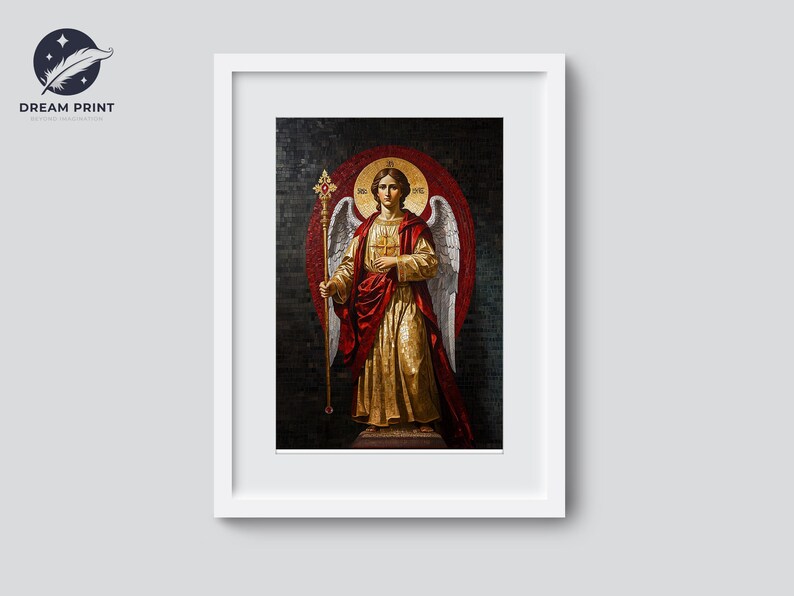 Saint Gabriel the Archangel | Digital Download | Mosaic Art | St ...