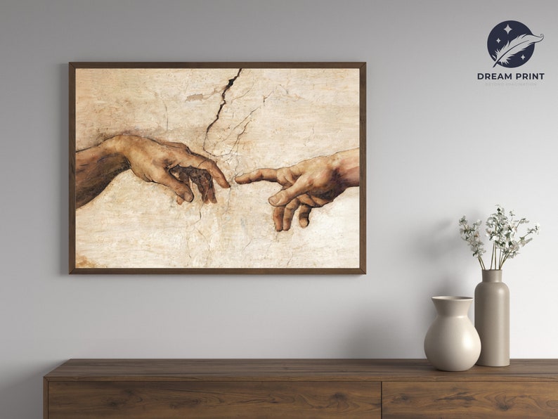 The Creation of Adam | Digital Download | Sistine Chapel Artwork ...