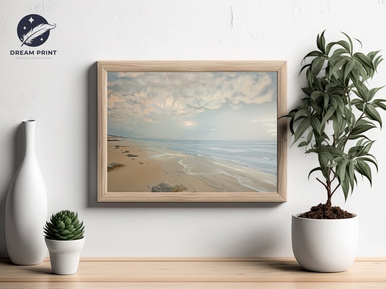 Pacific Ocean | Digital Download | Shoreline Art | Sea Artwork | Ocean ...