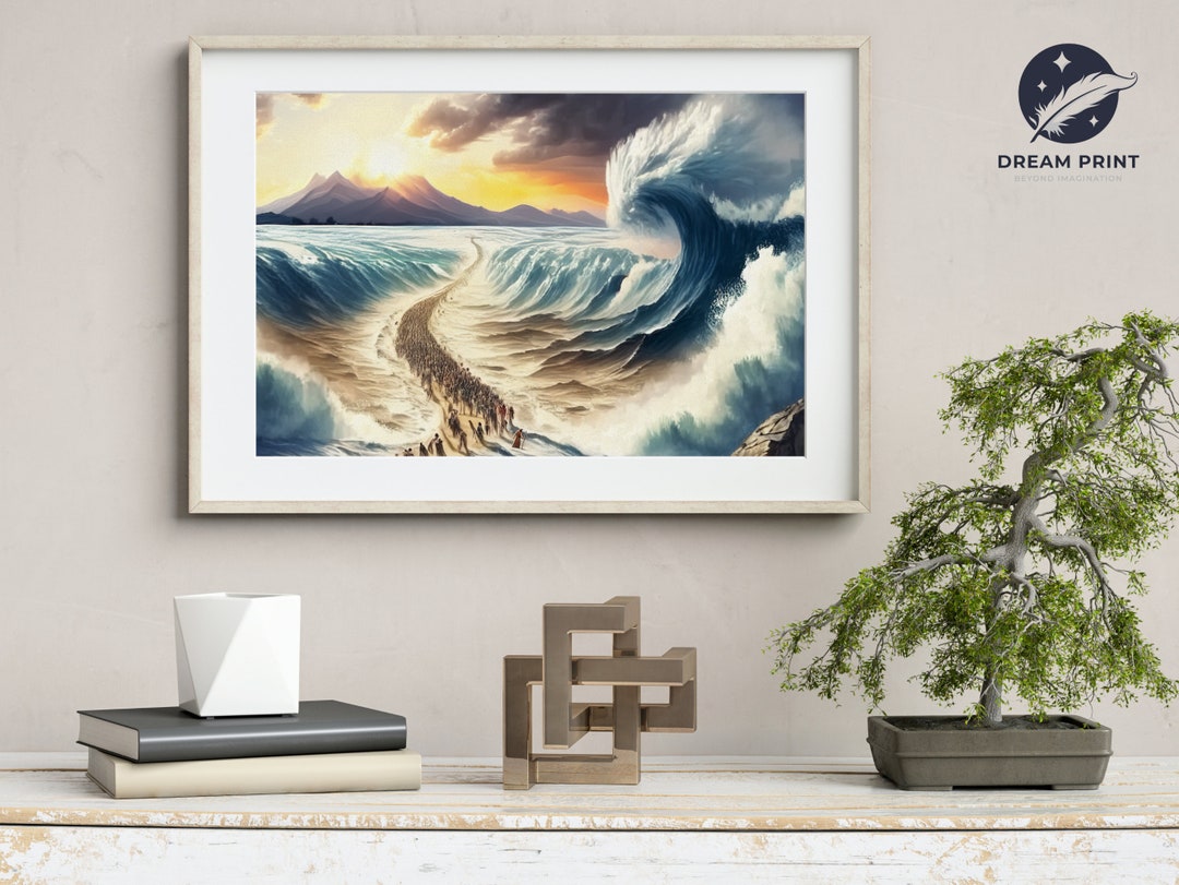 Moses Parting the Red Sea | Digital Download | Crossing the Red Sea ...