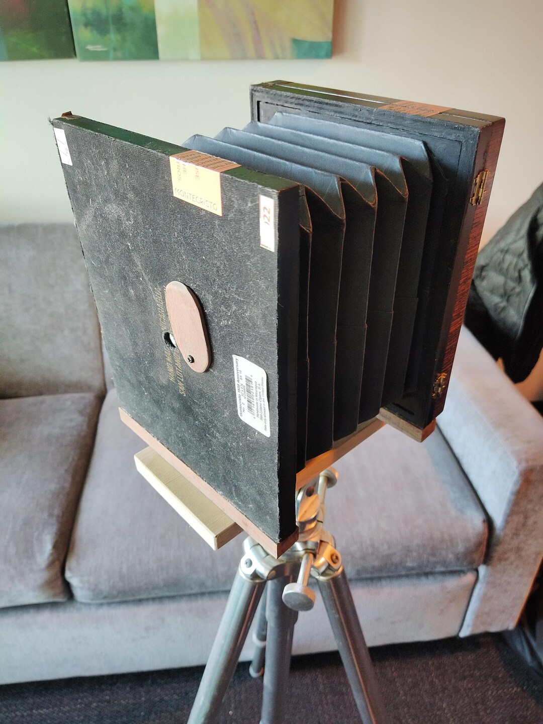Handcrafted Bellows Pinhole Camera - Upcycled Montecristo Cigar Box ...