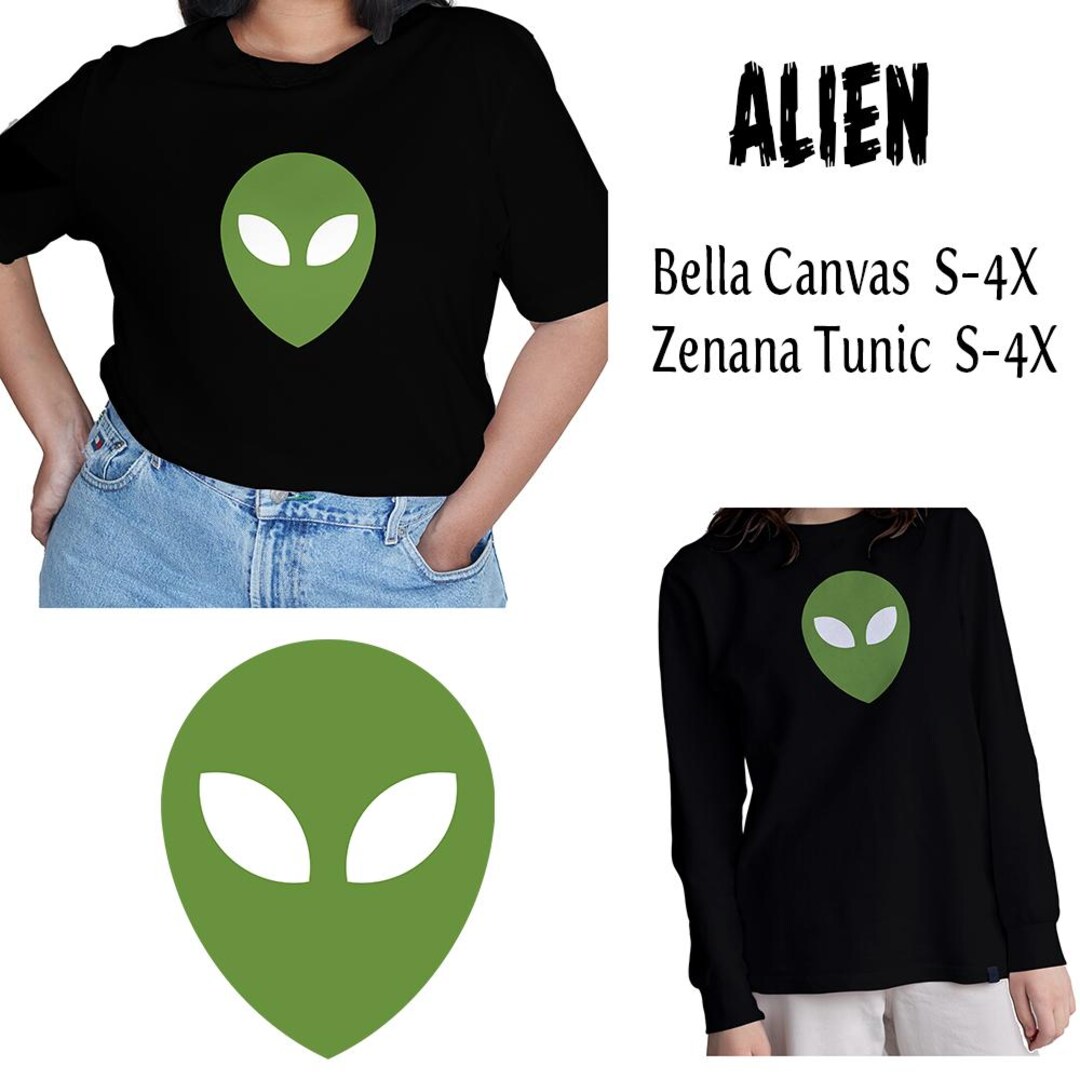 Glow in the Dark Green Alien T-shirt or Tunic - Etsy