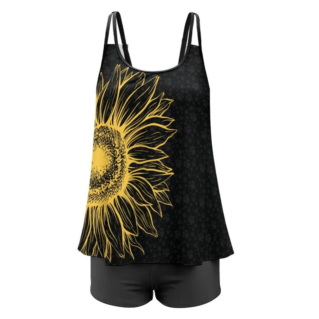 Sunflower Swimsuit Suit Tankini - Etsy