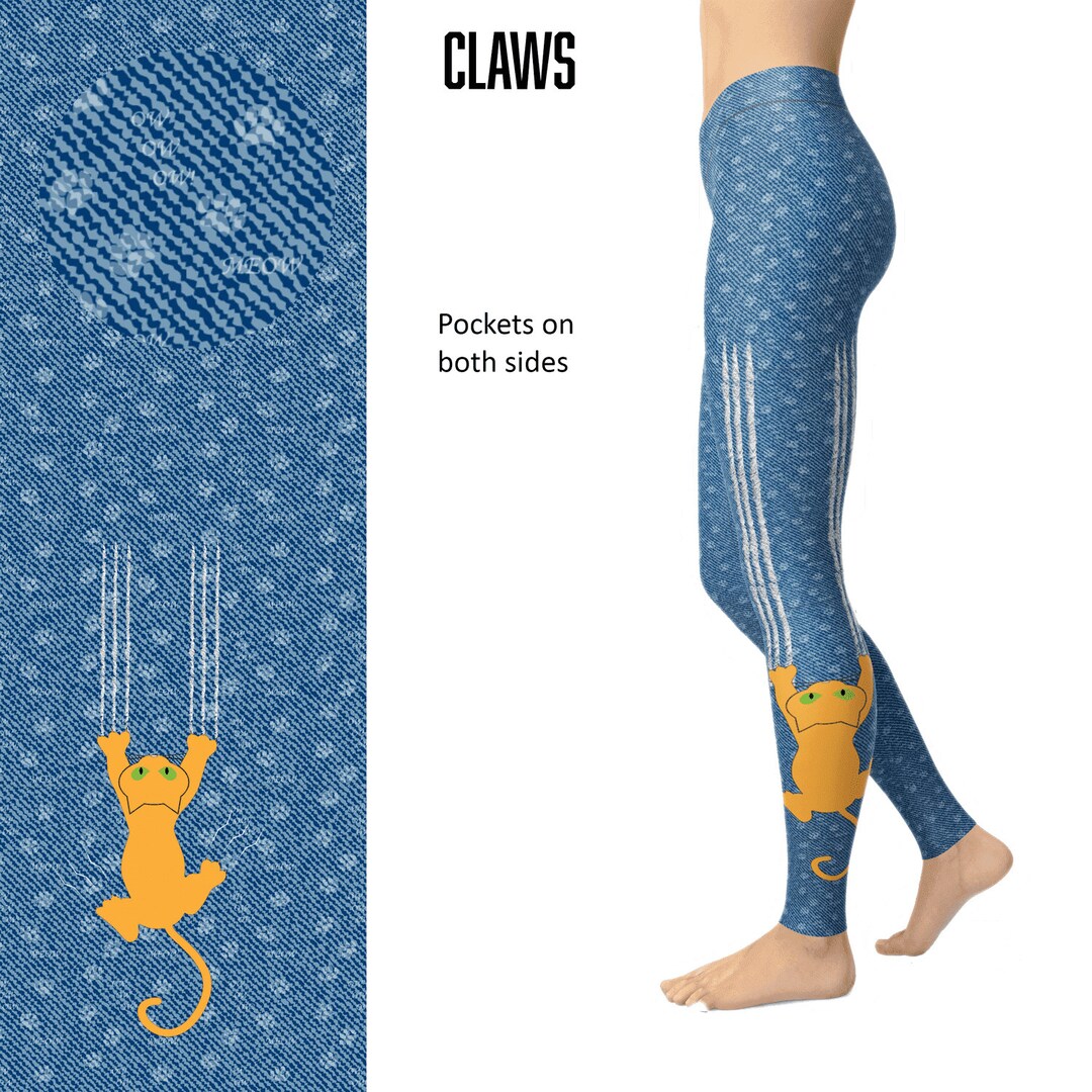 Claws Cat Scratch Leggings and Pockets - Etsy