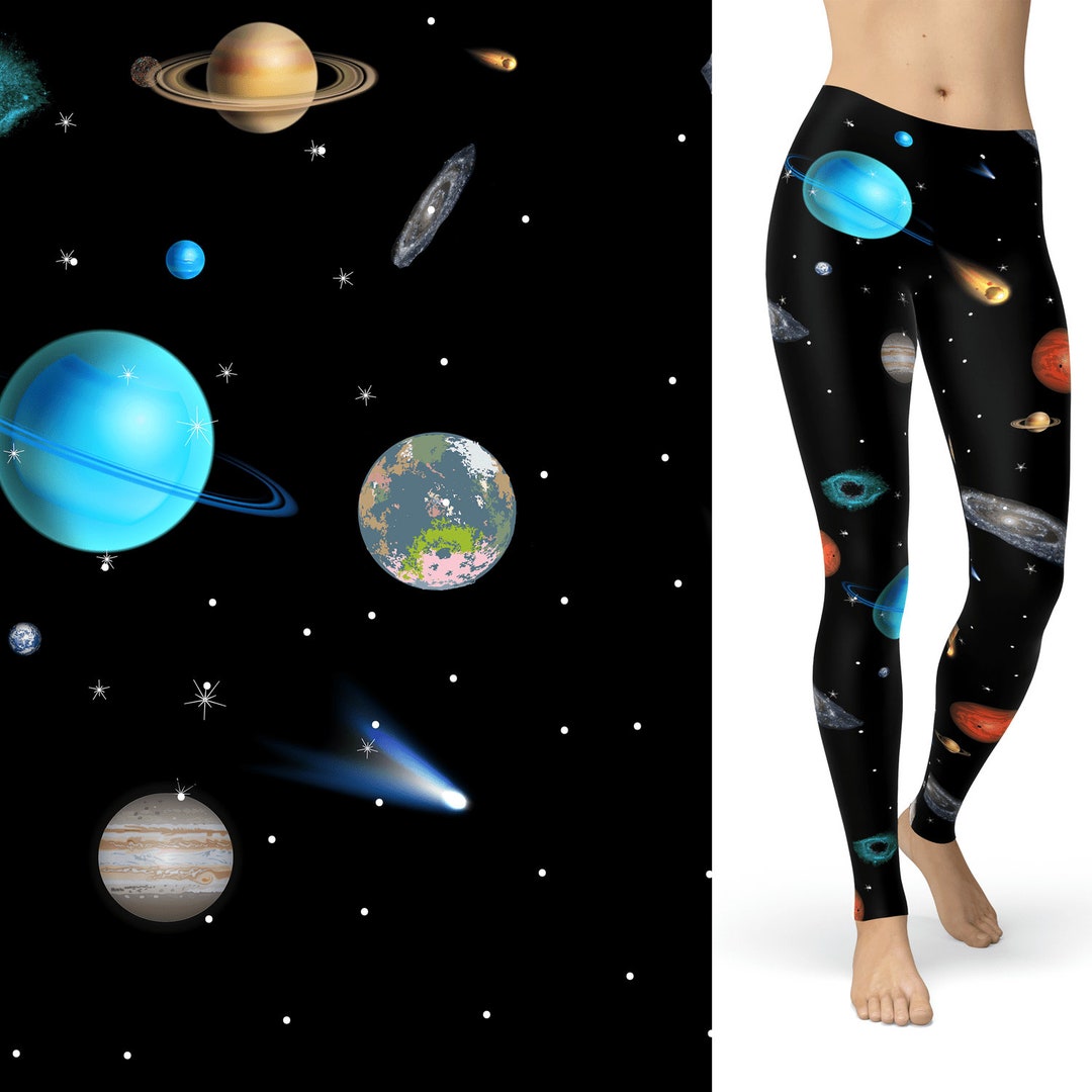Outer Space Celestial Leggings With Pockets- Space Pants - Outer Space ...