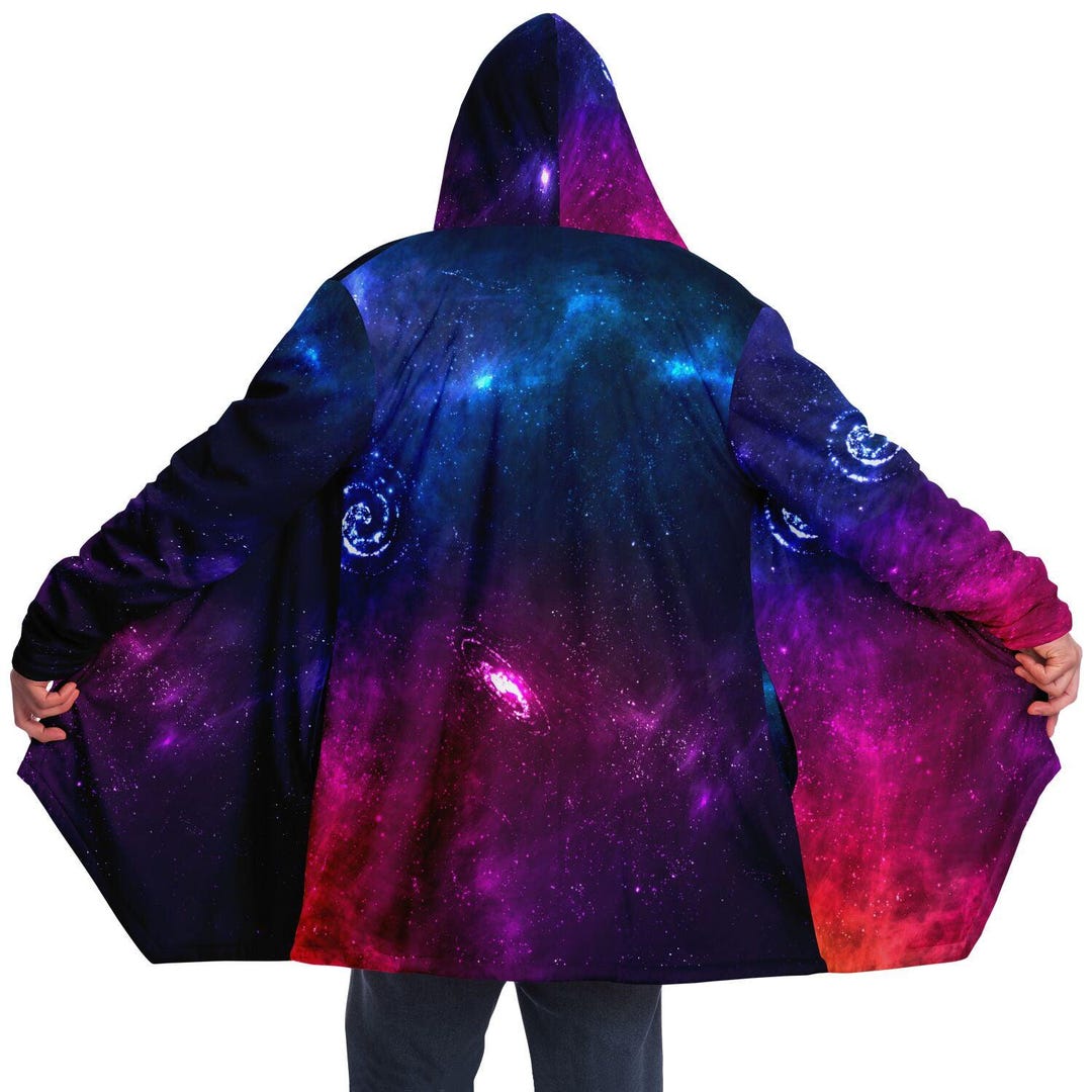 Luminous Space Galaxies Cloak - Black or White Fleece - Etsy