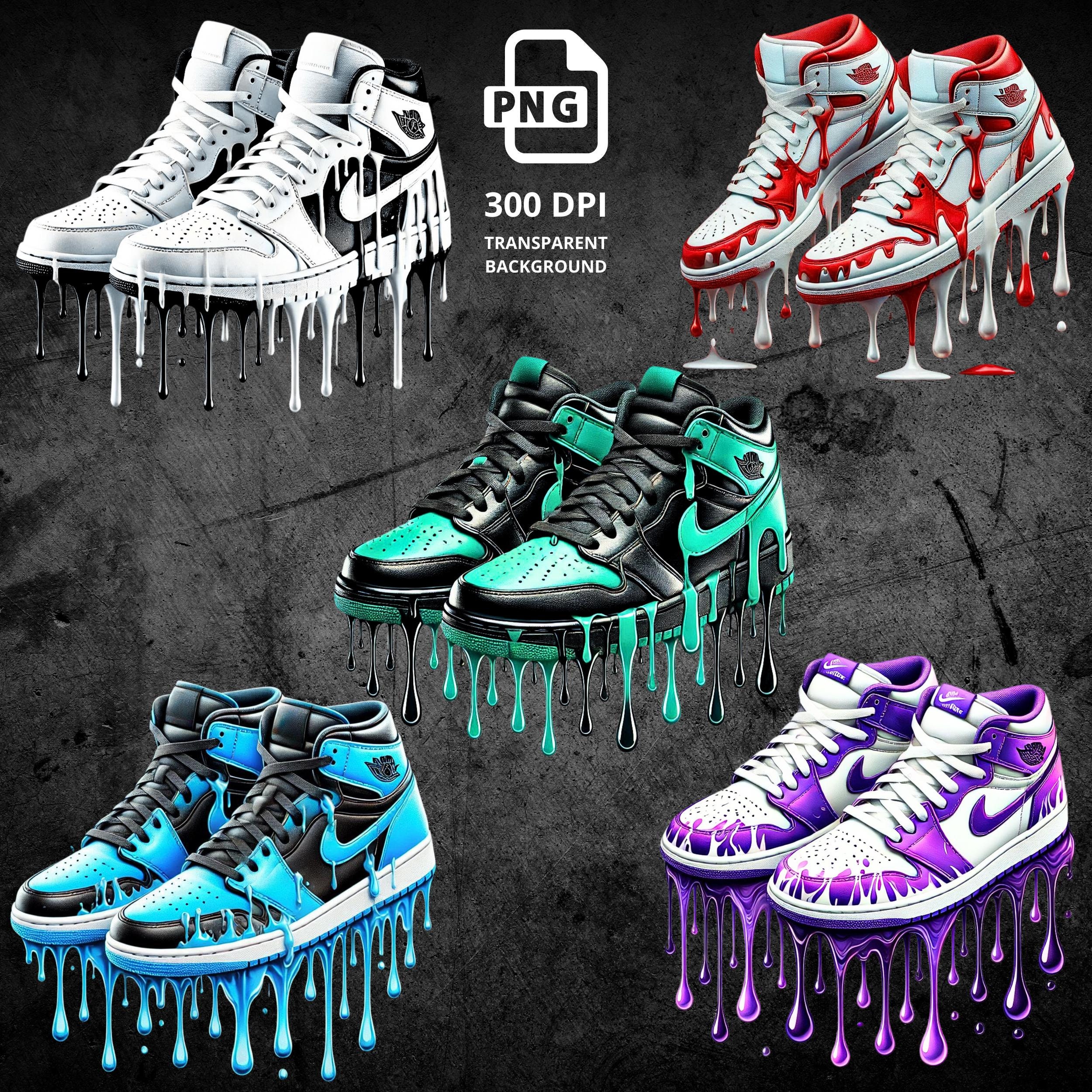 Dripping Sneakers PNG, Dripping Trainers Bundle, Dripping Sneakers ...