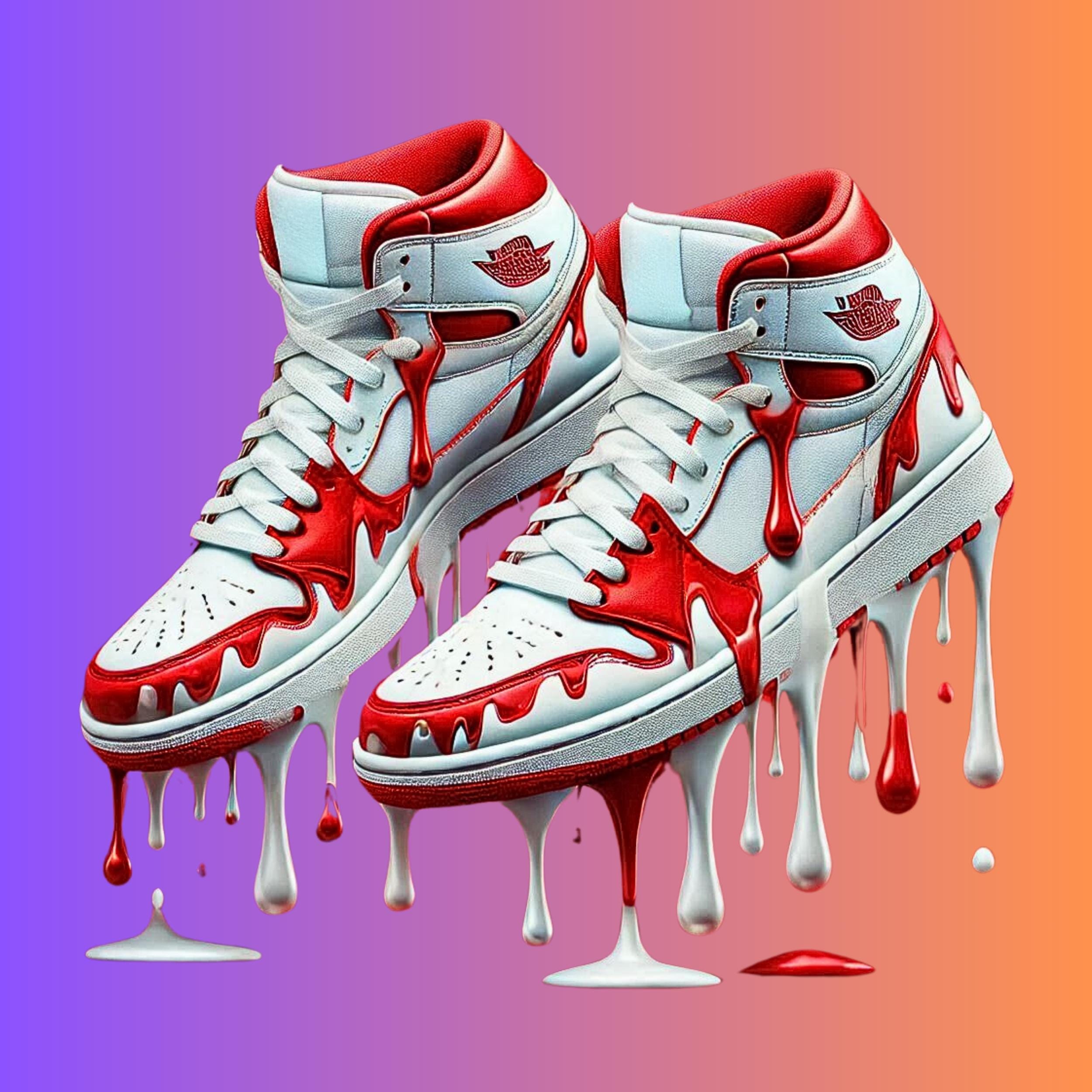 Dripping Sneakers PNG, Dripping Trainers Bundle, Dripping Sneakers ...