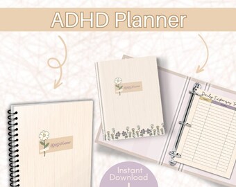 ADHD Daily Planner & Organizer for Self- Redirection and Organization ...