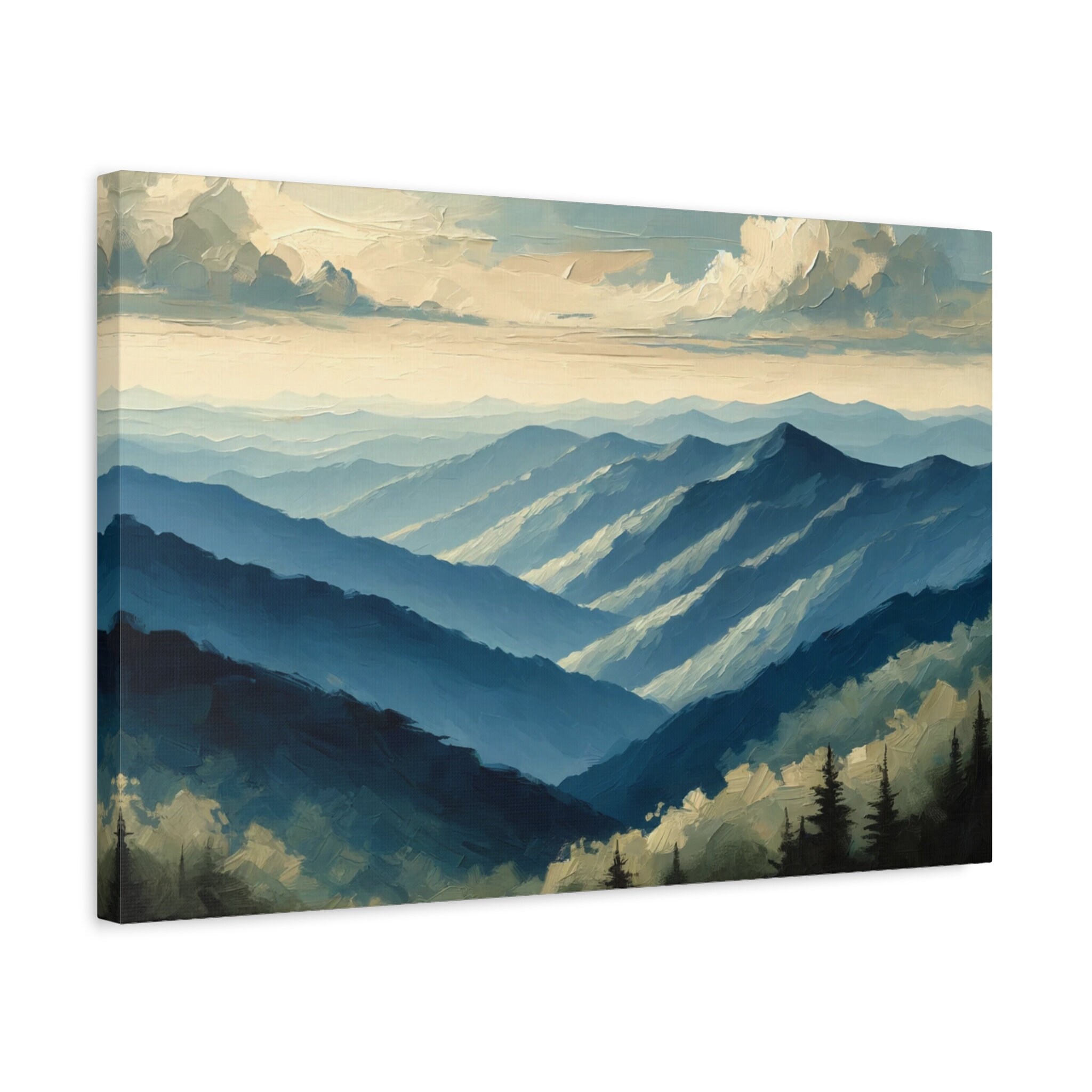 North Carolina Wall Art//nc Mountain Art//blue Ridge Canvas//blue Ridge ...