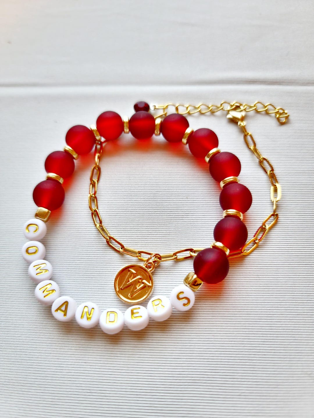 Commanders | Set of 2 Washington Commanders Playoff Bracelets, Beaded ...