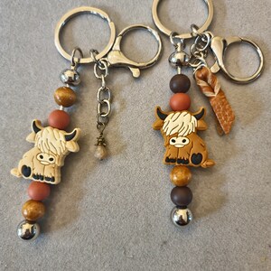 Highland Cow Keychains - Etsy