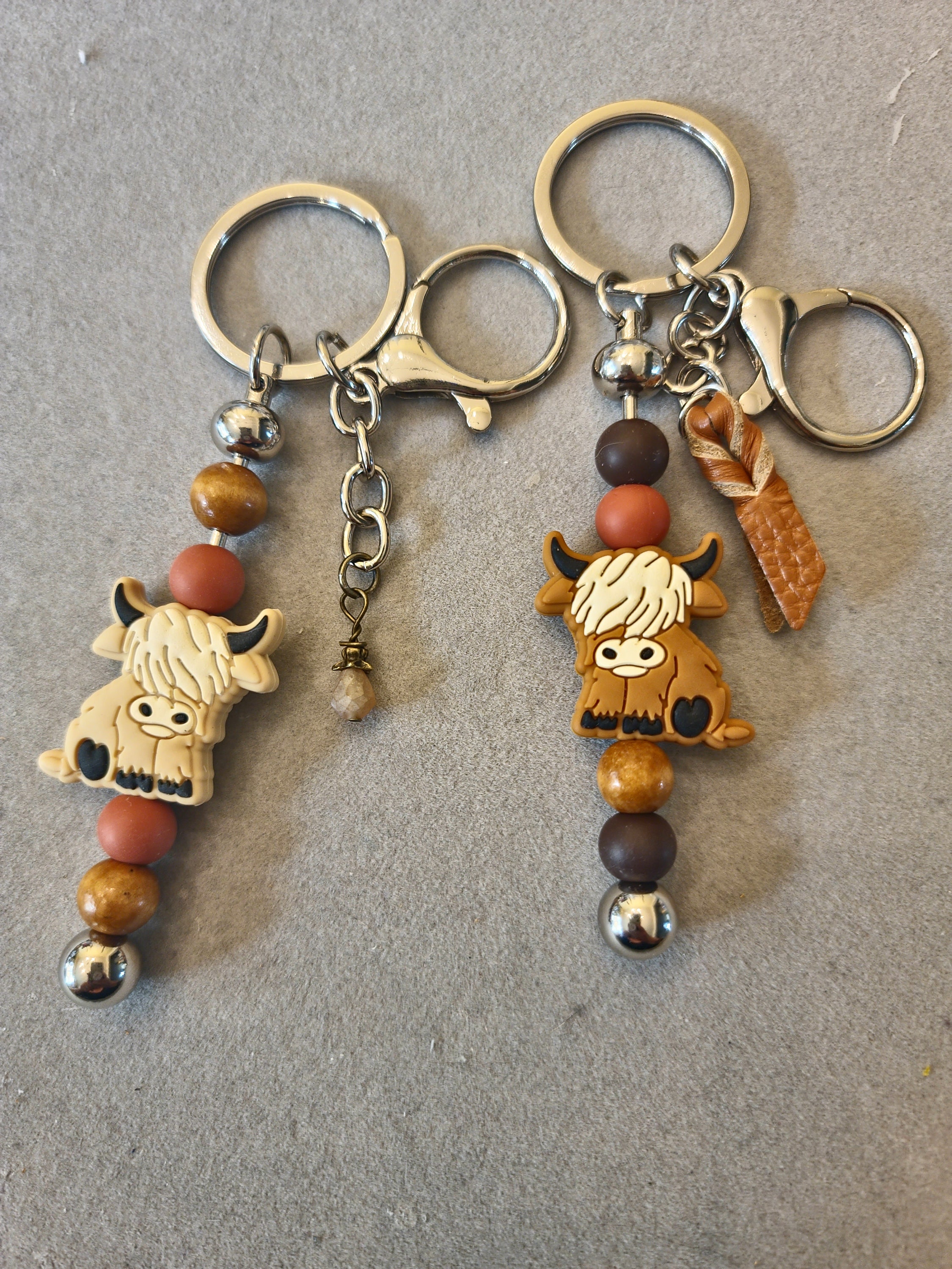 Highland Cow Keychains - Etsy